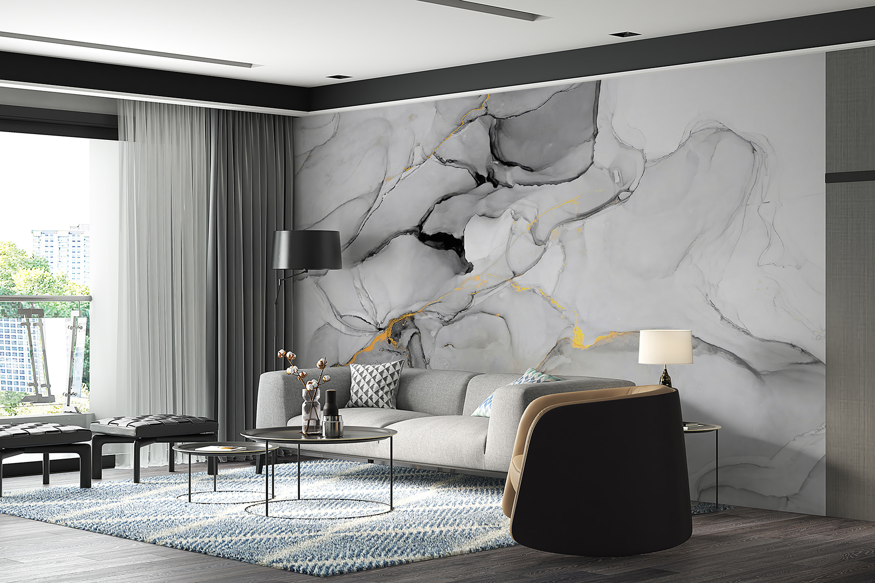Wall murals Grey marble nr. u49256 - Uwalls.co.uk