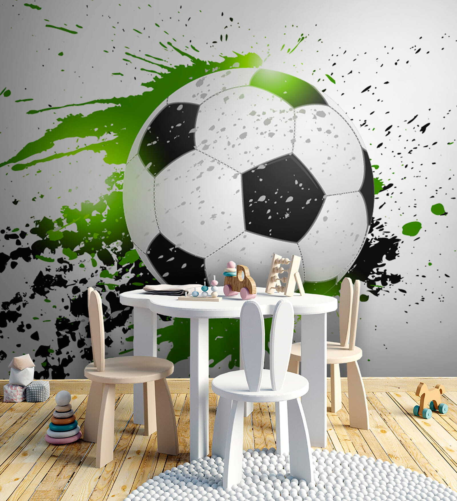 Wall murals Flying football nr. u57431 - Uwalls.co.uk