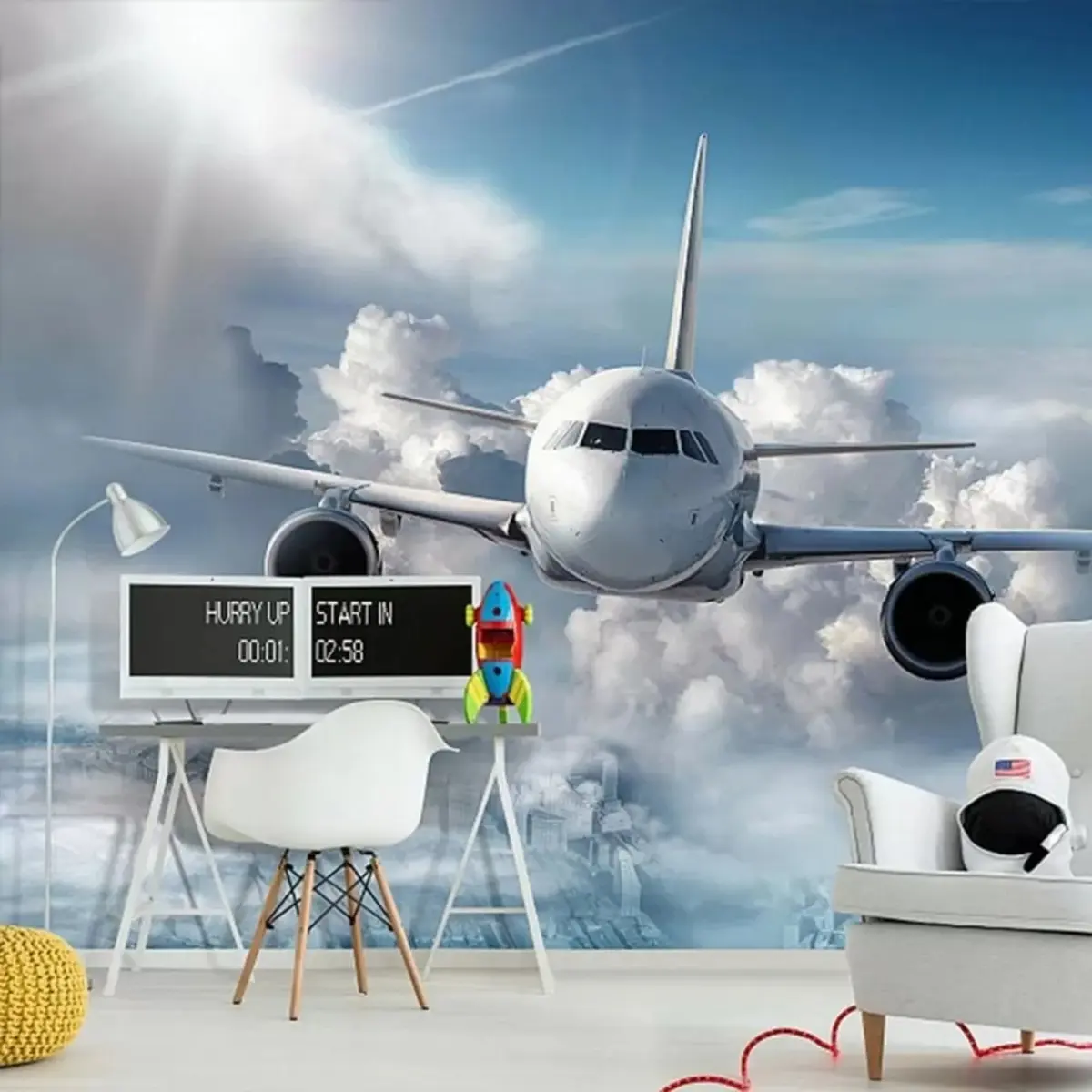 Wall murals A plane in the clouds nr. u62417 - Uwalls.co.uk