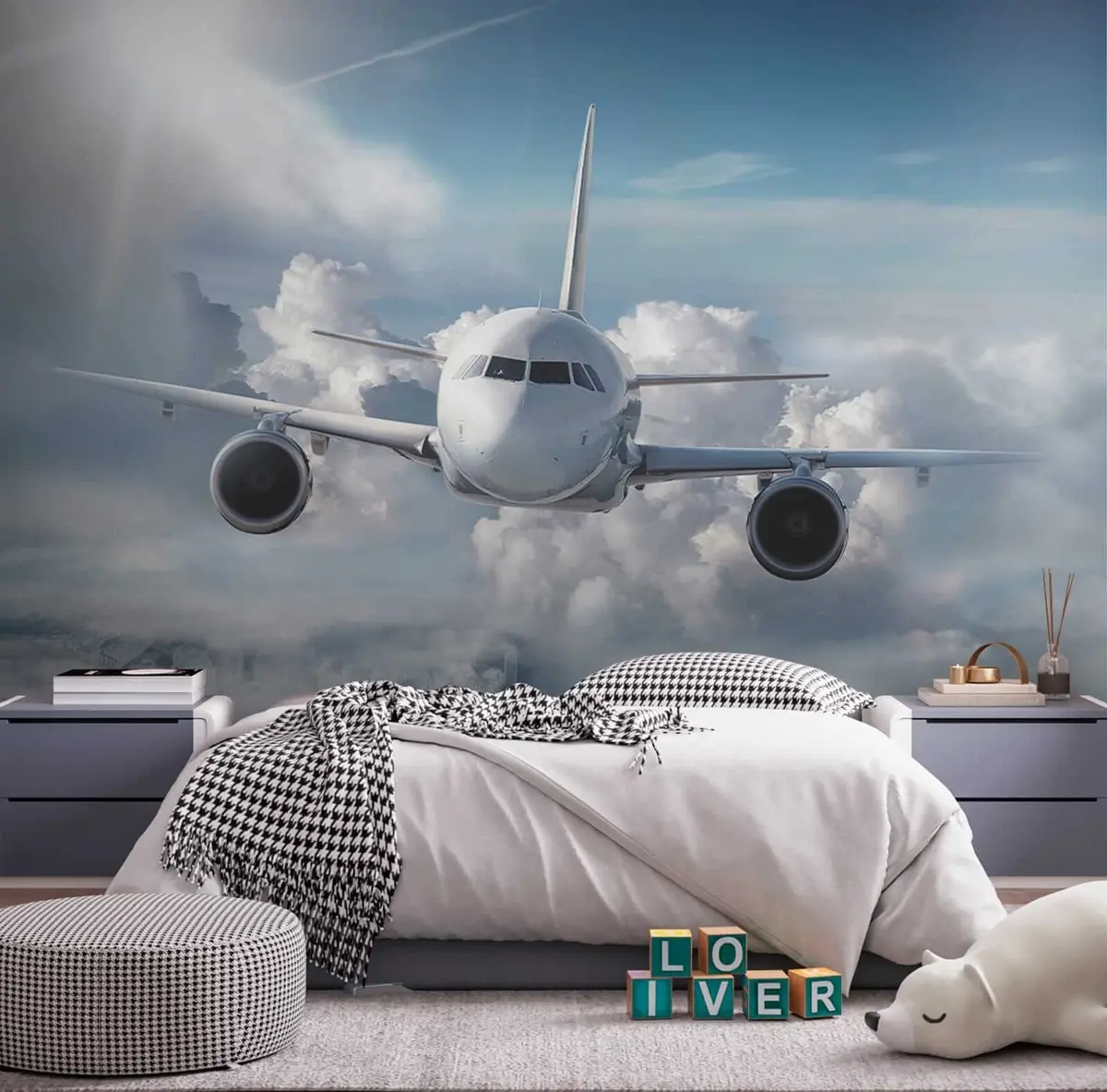 Wall murals A plane in the clouds nr. u62417 - Uwalls.co.uk