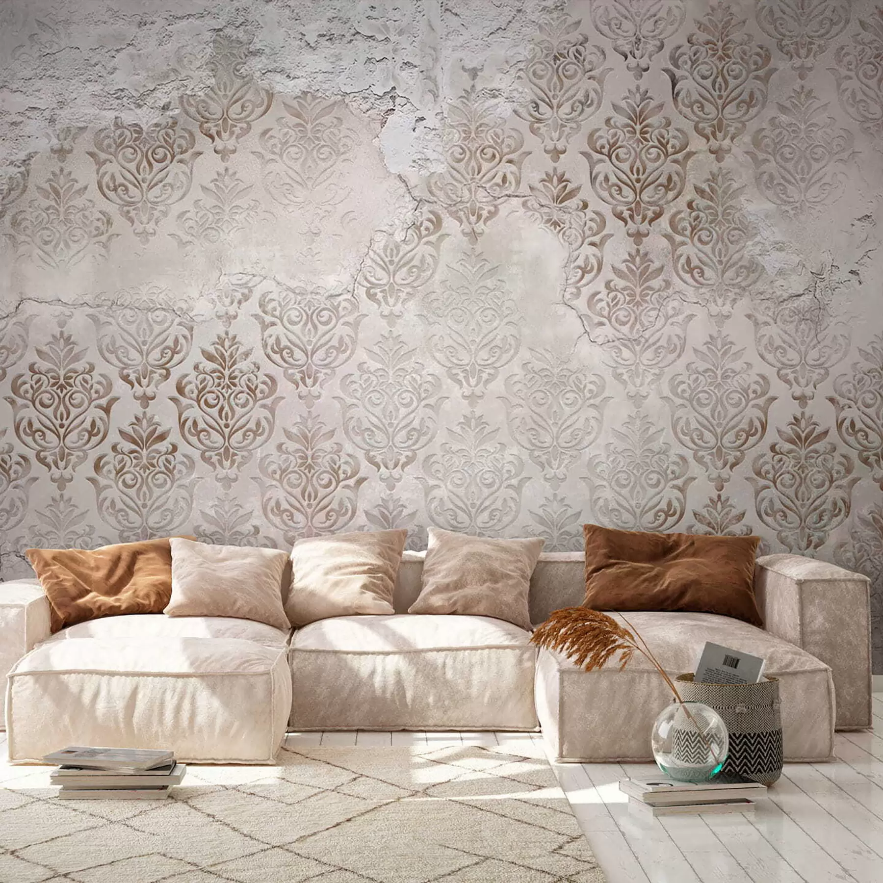 Damask Vintage Wall
