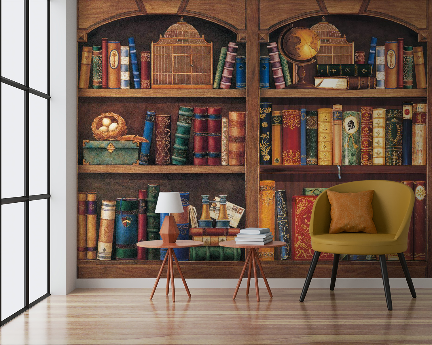 Bookcase Design Wallpaper For Walls Andrew Martin | Library A & B