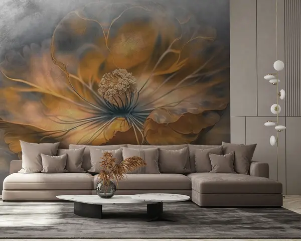 Flower wall murals UK, floral wall mural buy online at Uwalls