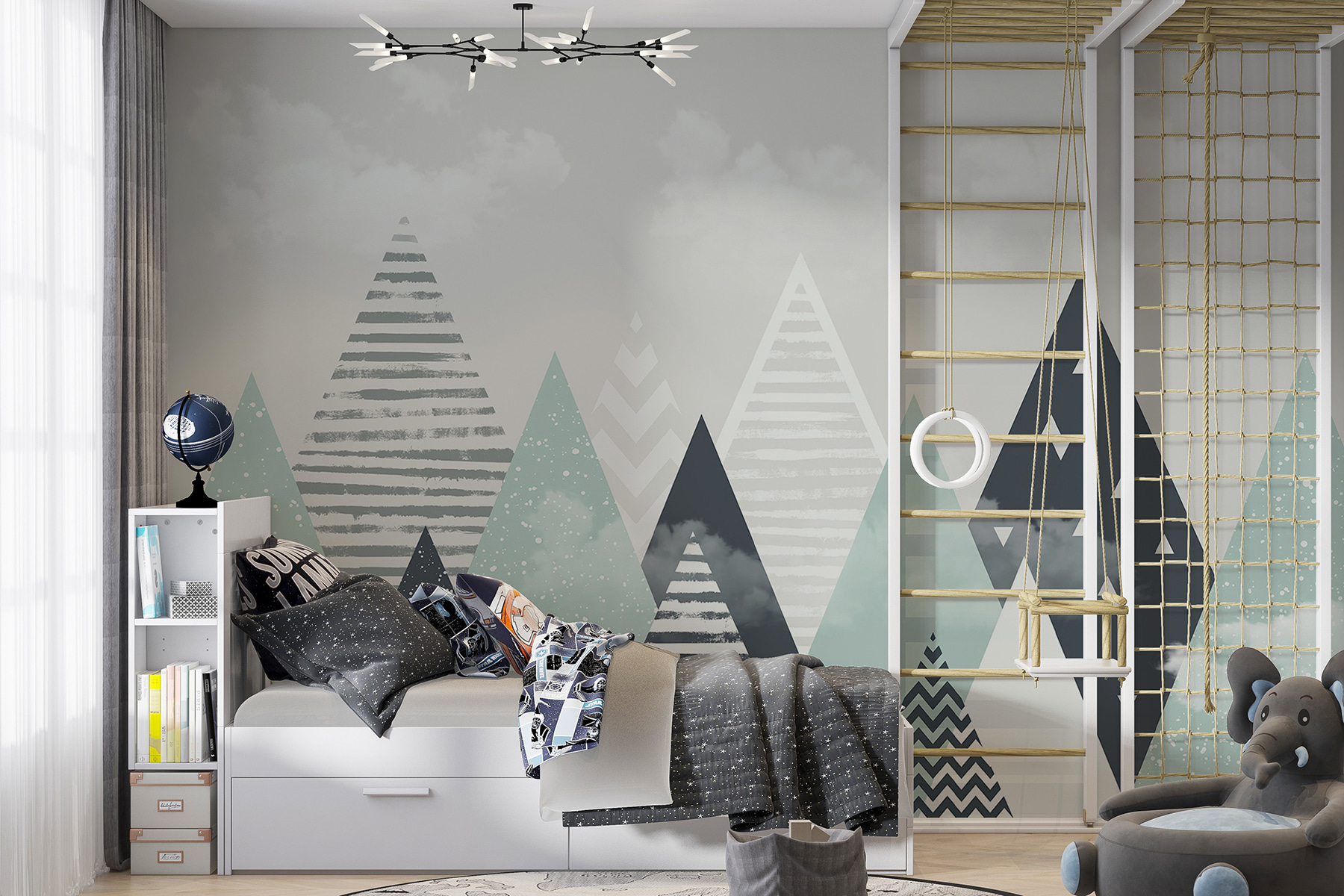 Wall murals Scandinavian mountains for a children's room nr. u94604 ...