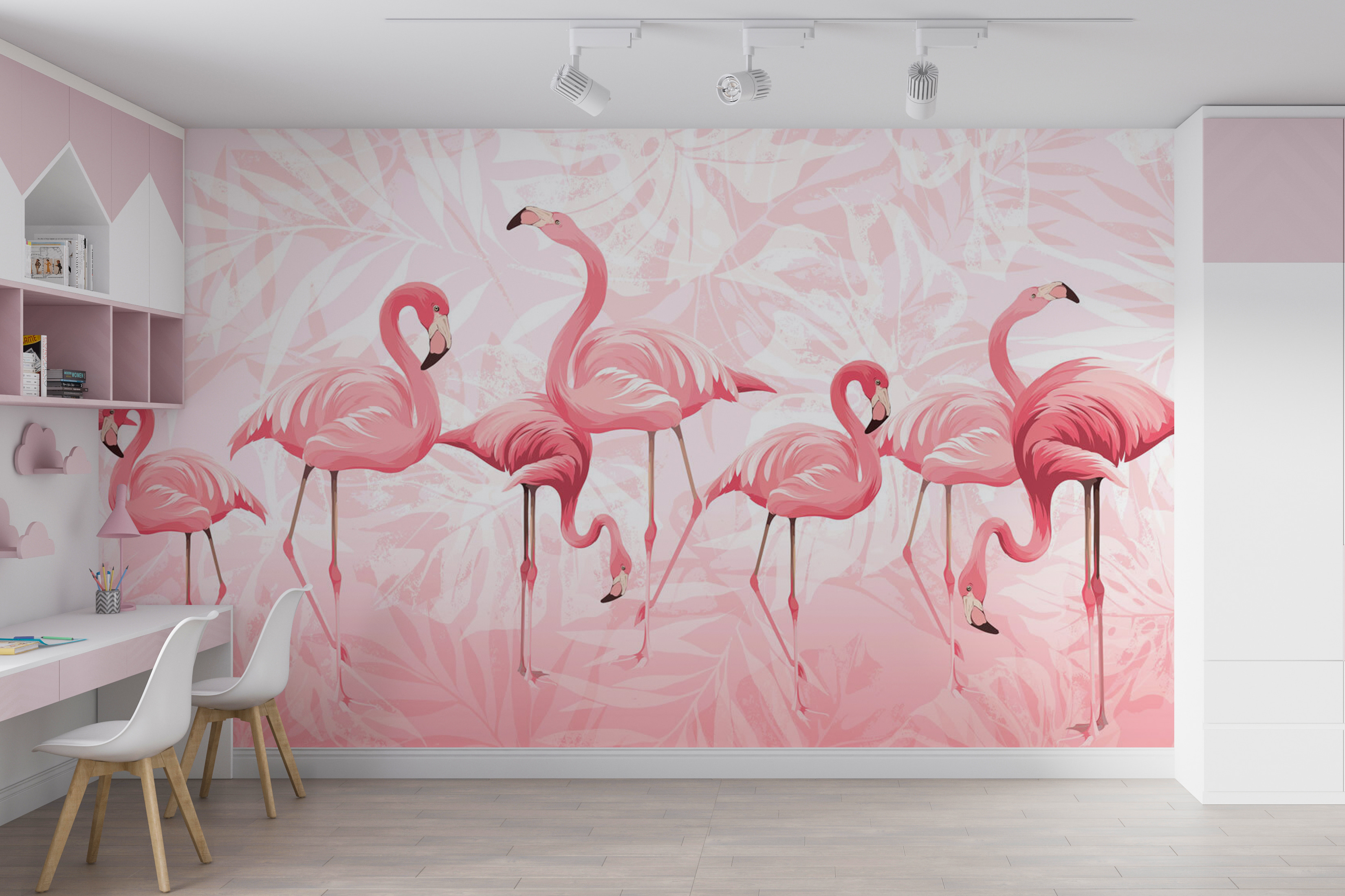 Wall murals Fabulous pink flamingos nr. u97217 - Uwalls.co.uk