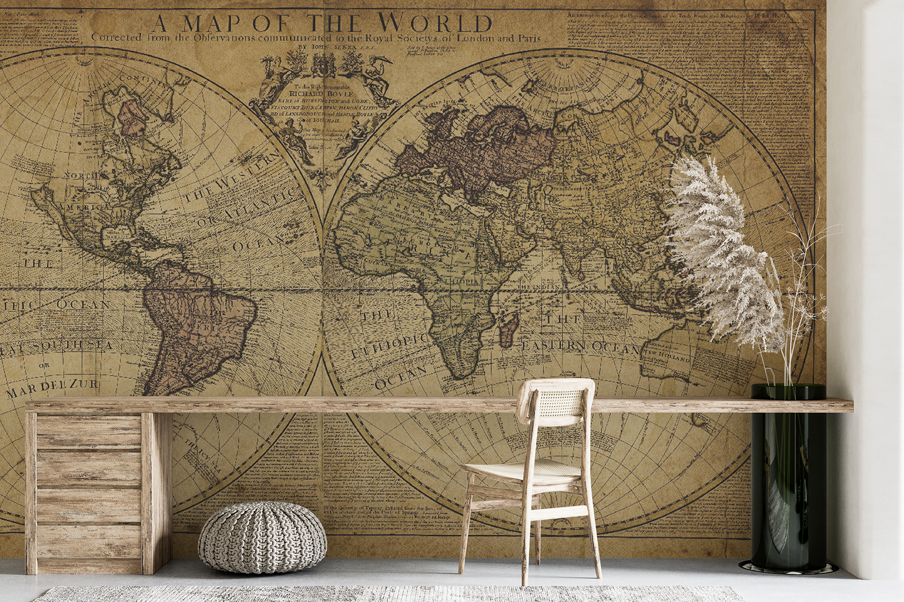 Wall murals An antique world map nr. u18533 - Uwalls.co.uk