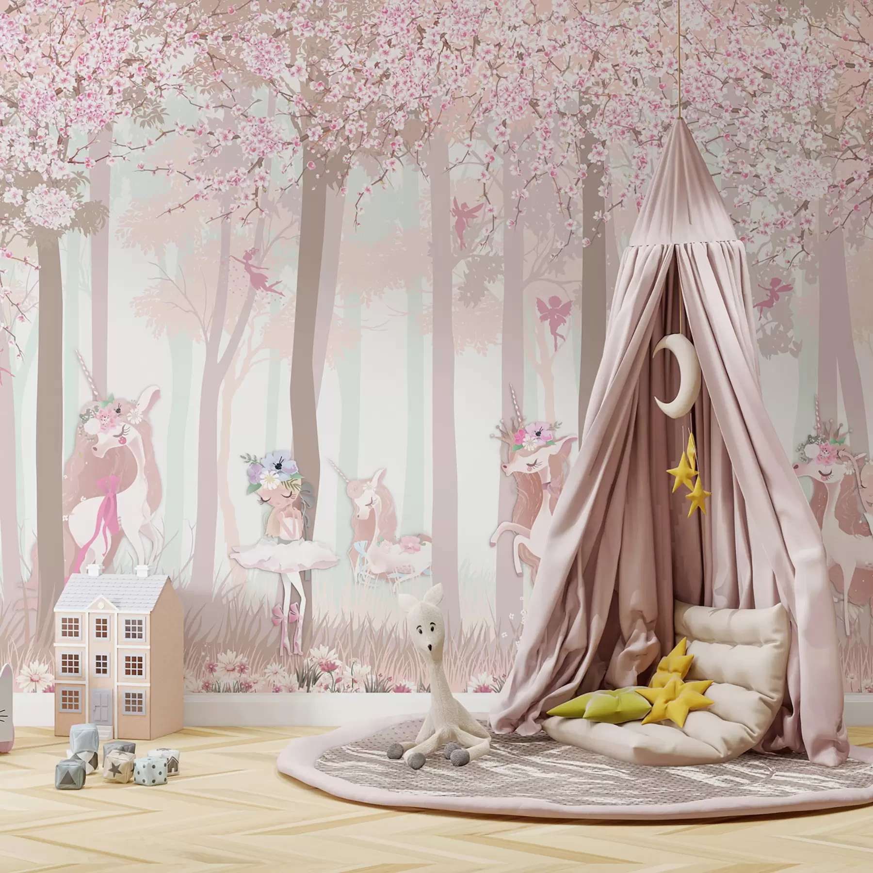 Pink kids room store